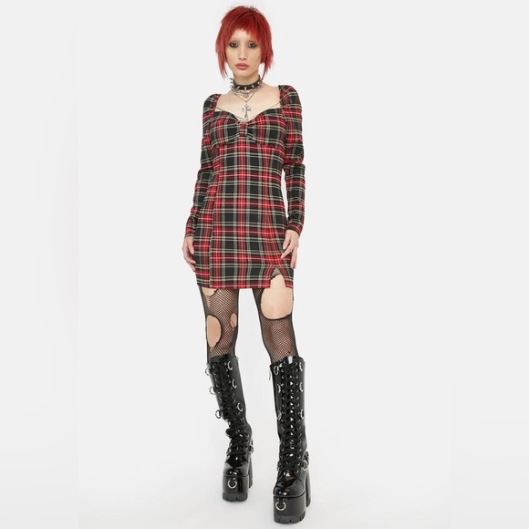 Punk Rave | Dresses | Punk Rave Plaid Mini Dress | Poshmark